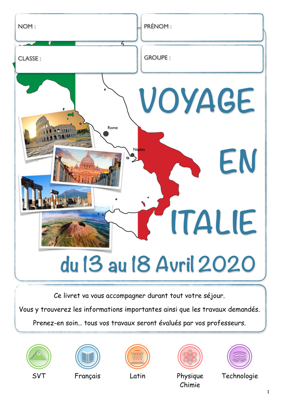 Dossier élèves Italie copie by FRED - Flipsnack