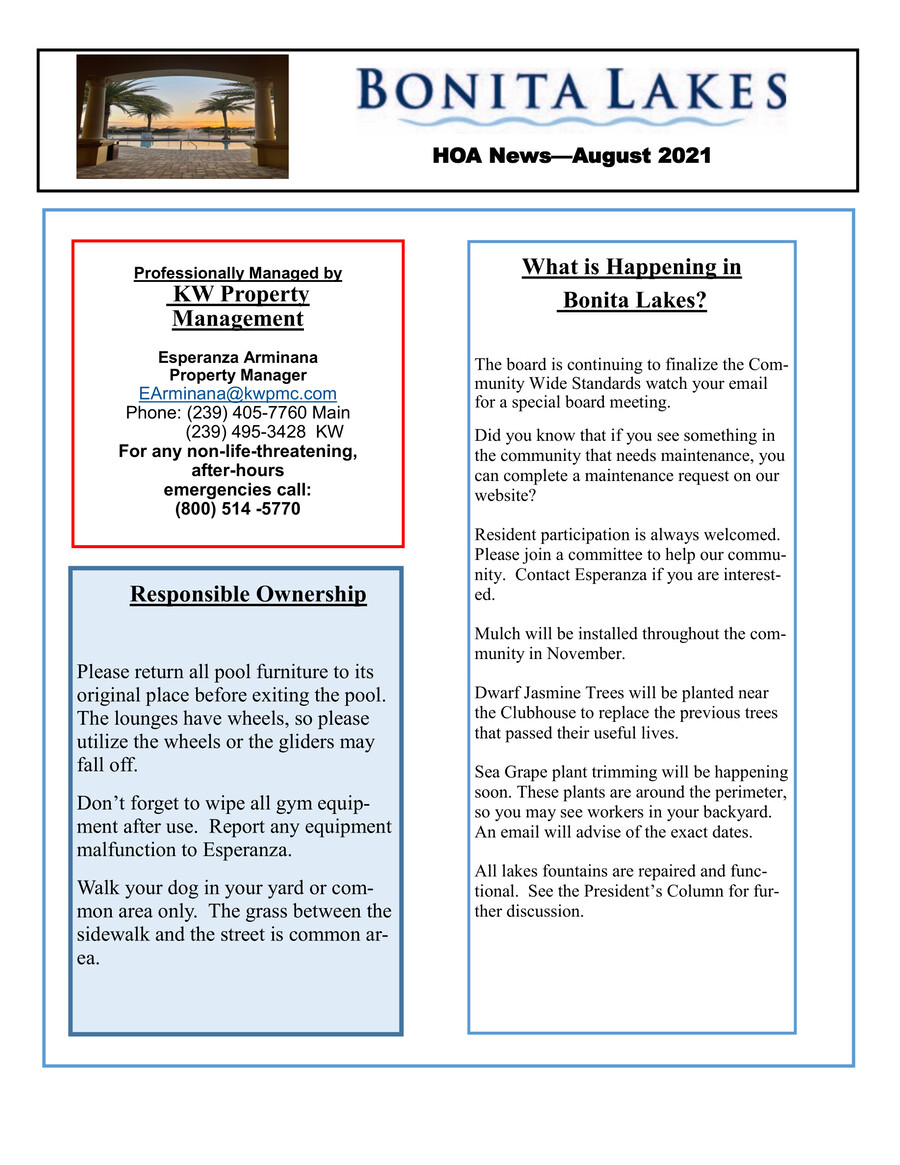 HOA_Newsletter_Aug._2021 by JORGE GIMENEZ - Flipsnack