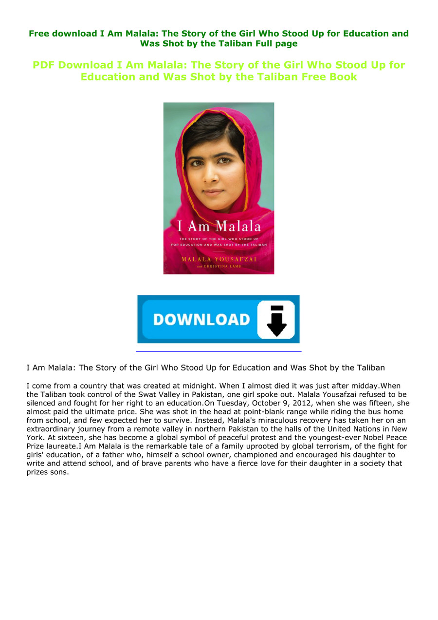 [Doc] I Am Malala: The Story of the Girl Who Stood Up for Ed by ventros ...