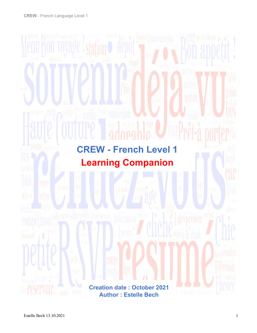 CREW French Level 1 by NTU