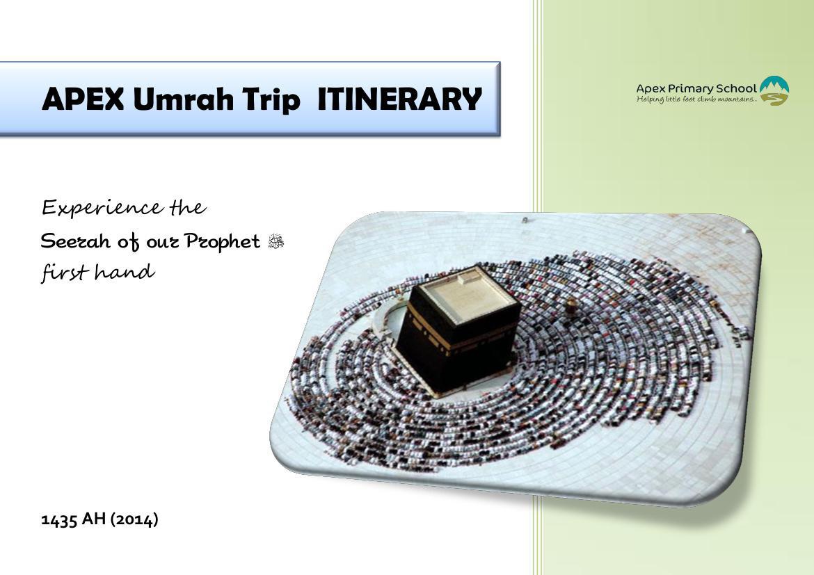 APEX Umrah Itinerary by Sanel - Flipsnack