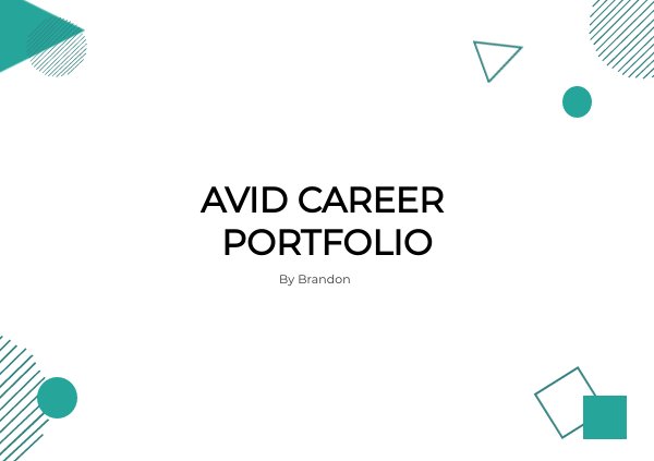 AVID Career Portfolio by Brandon Arellano - Flipsnack