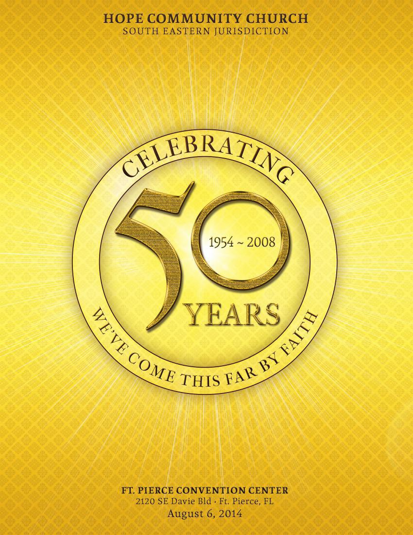 Church Golden Anniversary Magazine Cover Template by Michael Taylor ...