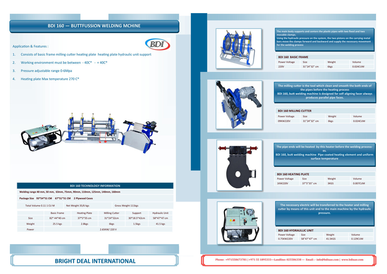BDI 250 Butt fusion Welding Machine by Mohammed Murtuza - Flipsnack