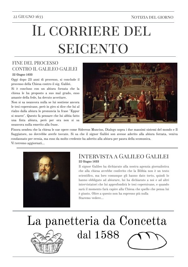 Newspaper of Galileo Galilei by Andrea Rota - Flipsnack