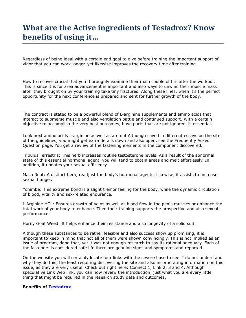 Megadrox And Testadrox – Benefits, Side Effects & Cost by Testa Vesta ...