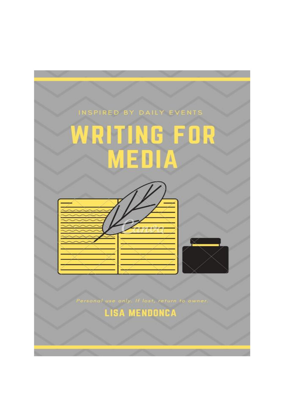 Writing for the Media- Lisa Mendonça- AU190153 (1) by Lisa Mendonca ...