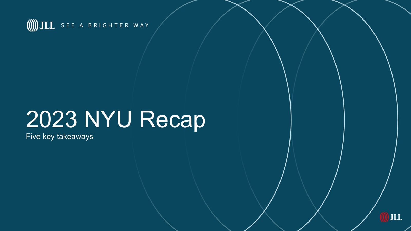 NYU 2023 Recap Presentation by JLL - Flipsnack