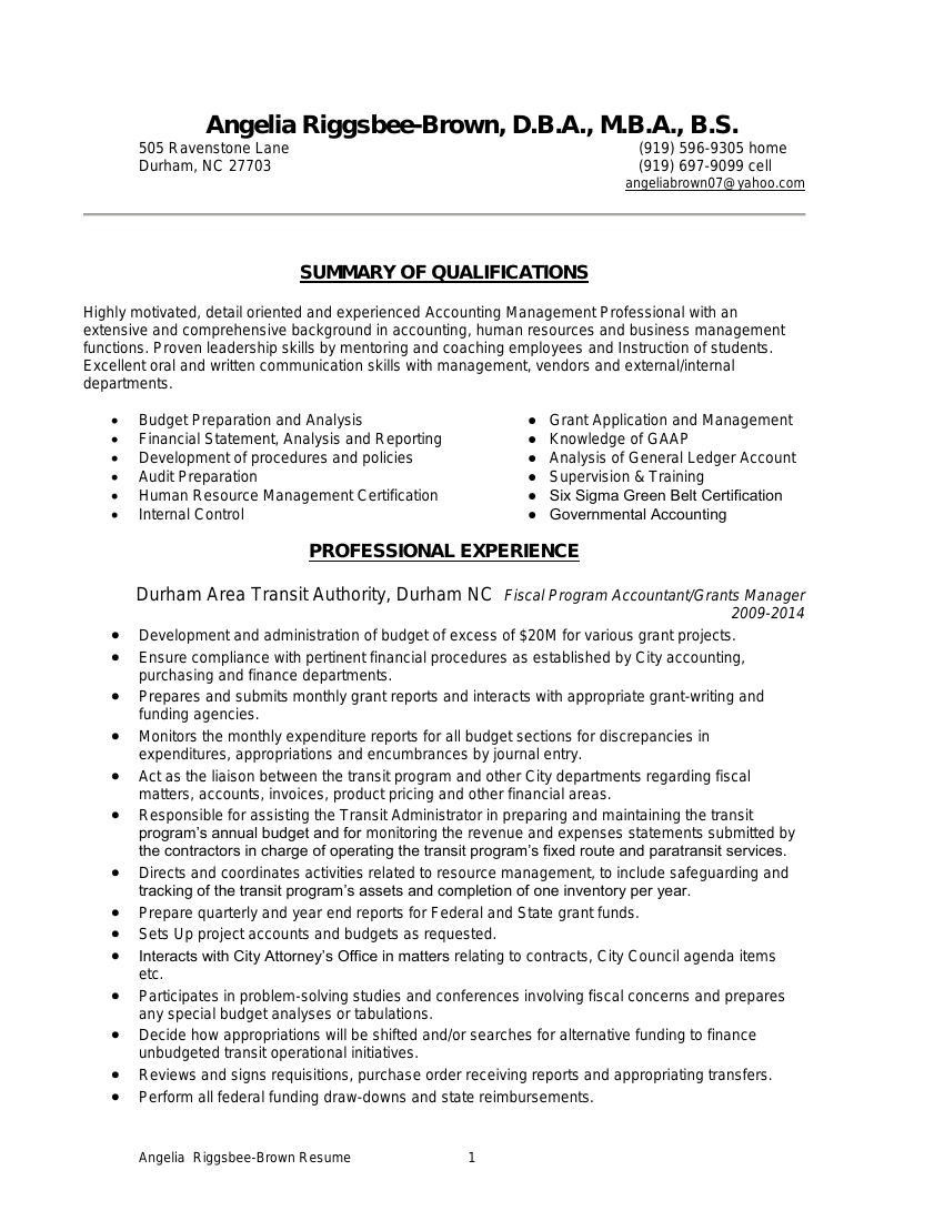ANGELIA RIGGSBEE BROWN RESUME_08_12_2014_VGCC by Todd Sanders - Flipsnack