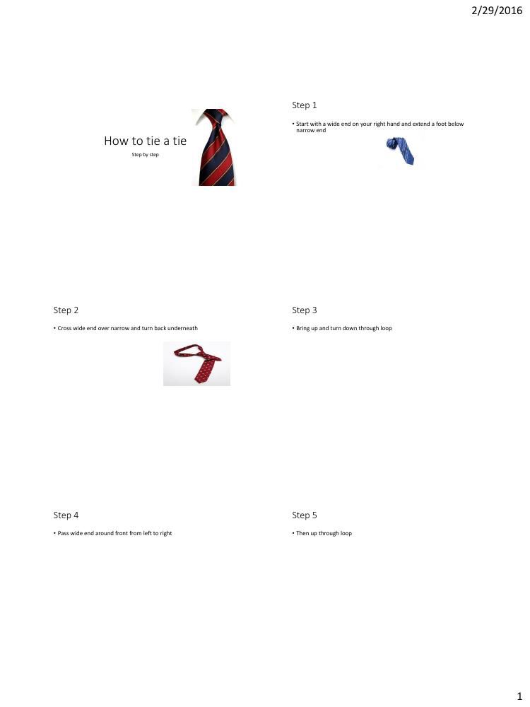 FBLA Tie/Scarf Tying PowerPoint Student Samples by aupshur84 - Flipsnack