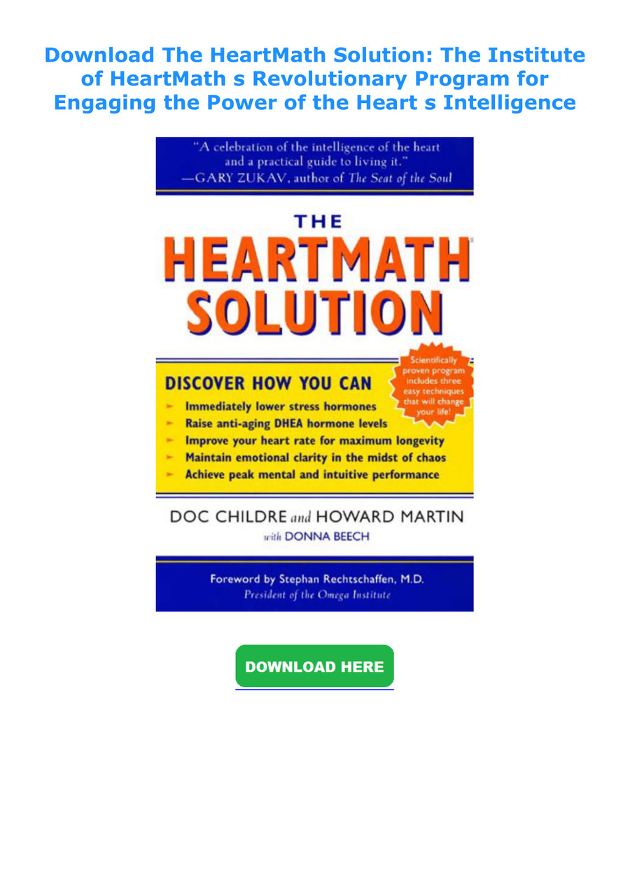 [Kindle] The HeartMath Solution: The Institute of HeartMath by ruhapica ...