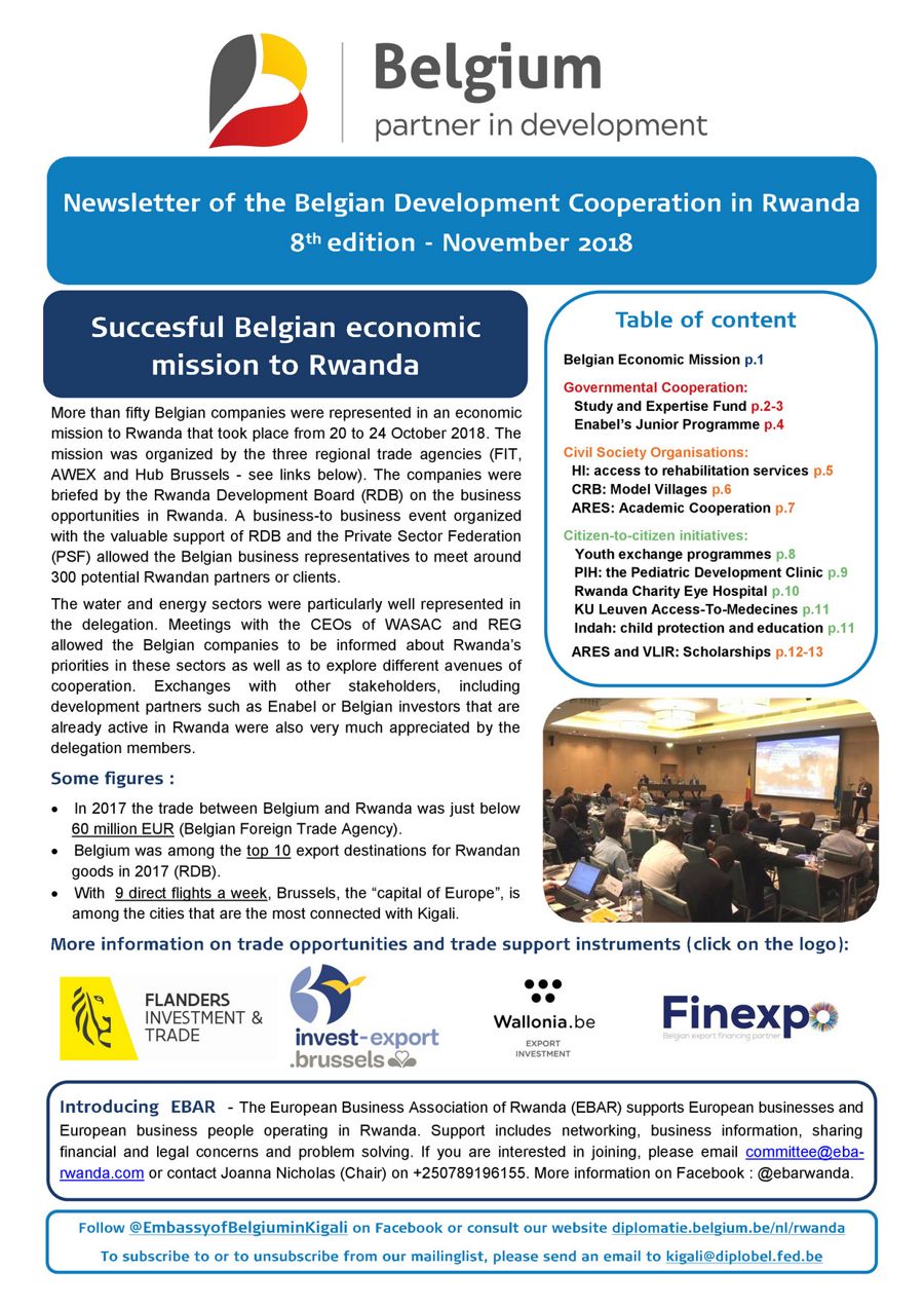 8. Newsletter: The Belgian Development Cooperation in Rwanda by Belgium ...