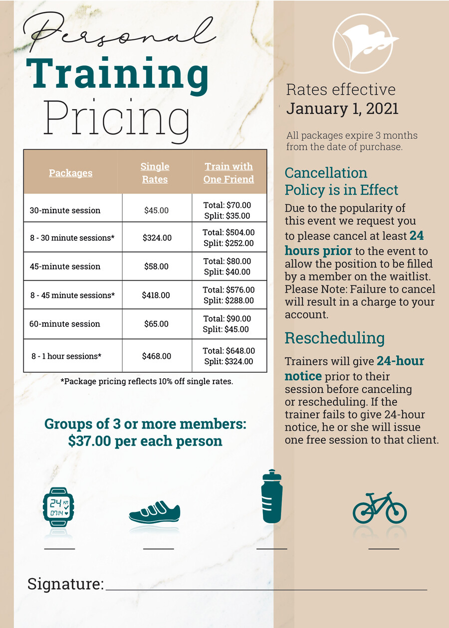 2021 personal training prices 2021 by The Peninsula Club - Flipsnack