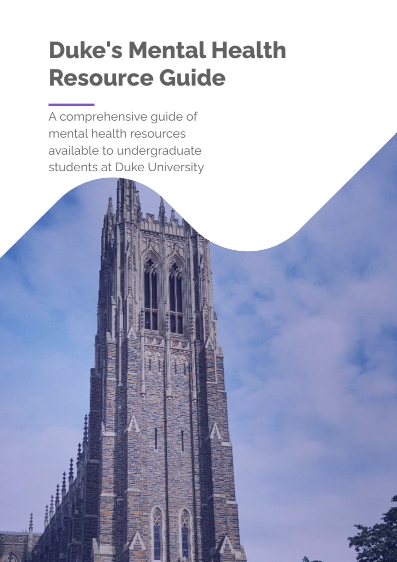 Duke's Mental Health Resource Guide by Nicole Rosenzweig - Flipsnack