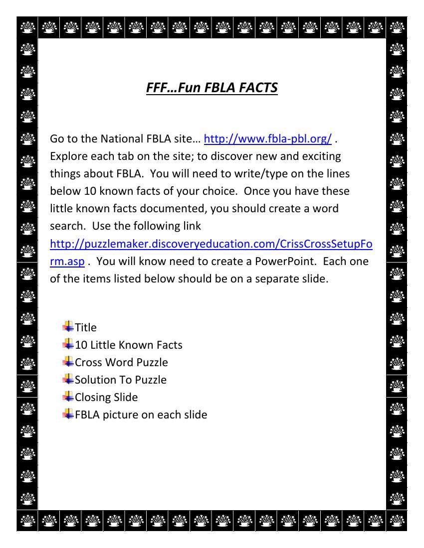 FFF FBLA FUN FACTS by F6578D59E8C - Flipsnack