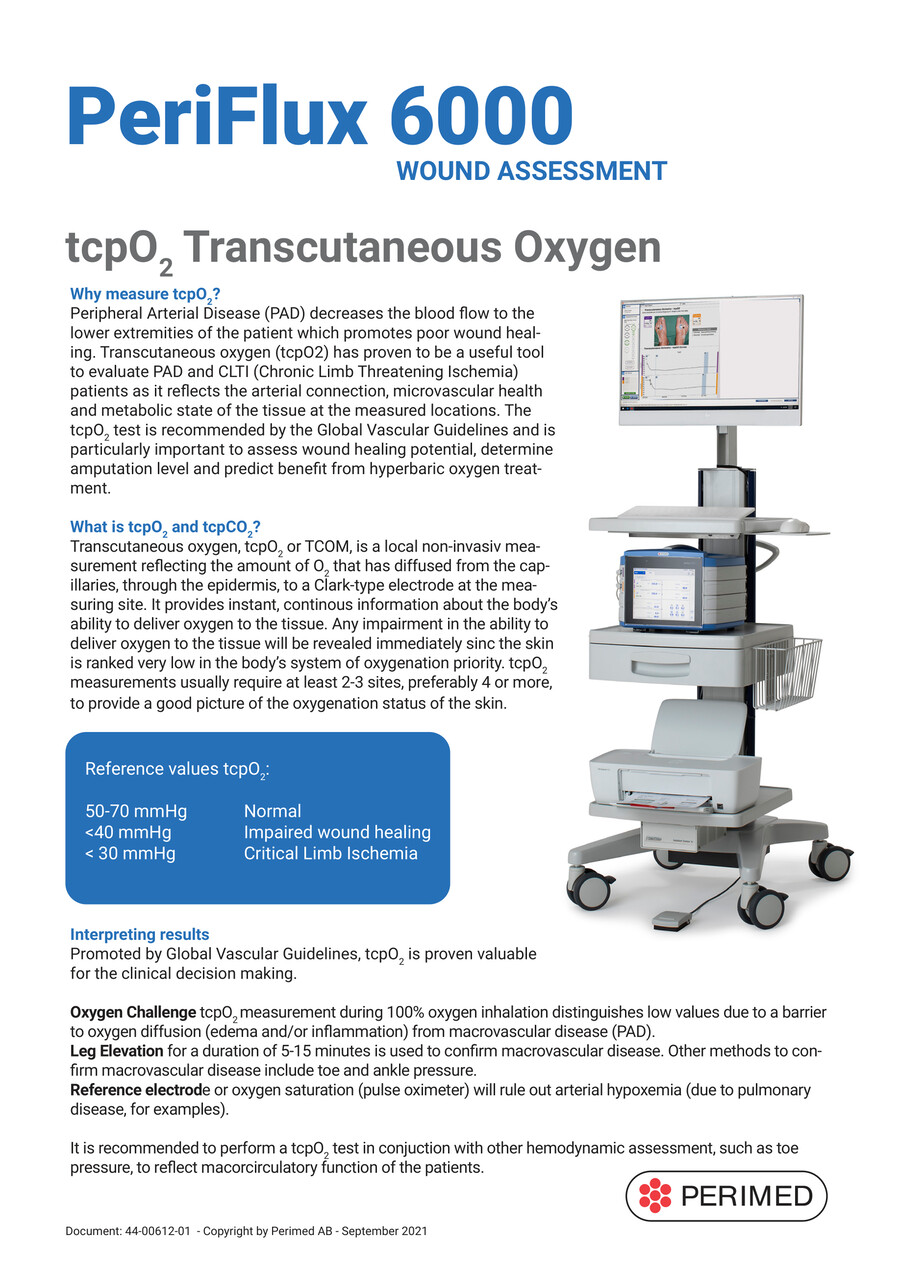 44-00612-01 Wound assessment tcpO2 Transcutaneous Oxygen by Perimed ...