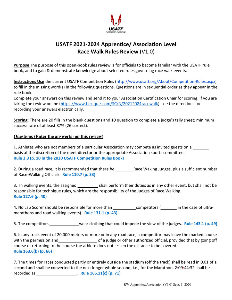 USATF 2021-2024 Apprentice&Association RW Rules Review by sarah.linehan ...