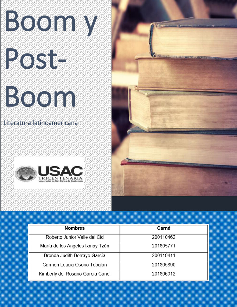 El boom y post-boom Latinoamericano by Roberto... - Flipsnack