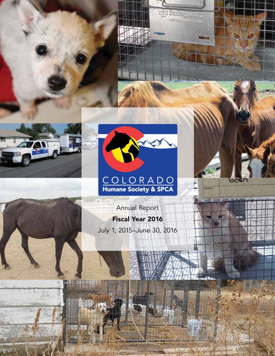 2016 Colorado Humane Society Annual Report by Dumb Friends League ...