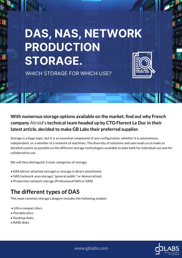 DAS, NAS, Network Production Storage by Marketing - Flipsnack
