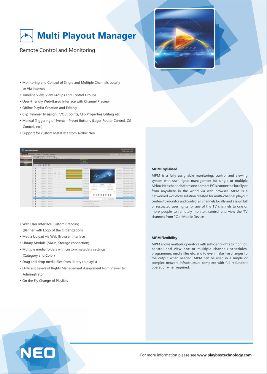 PlayBox Multi Playout Manager by PBT UK - Flipsnack