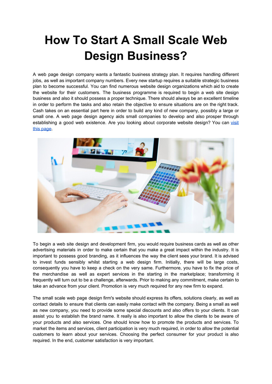 How To Start A Small Scale Web Design Business by Ana Ingram - Flipsnack