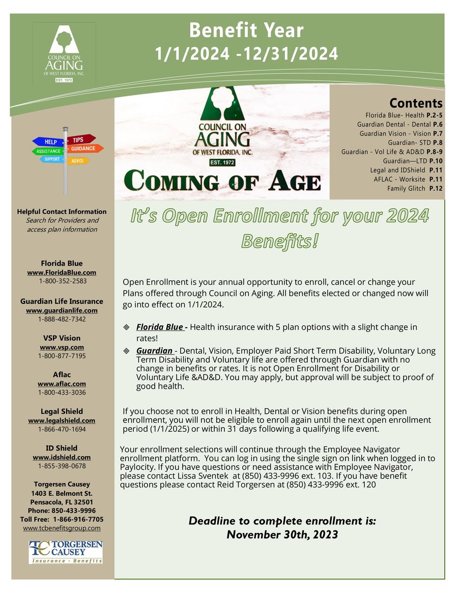 2024 Council on Aging OE Booklet by Torgersen Consulting - Flipsnack