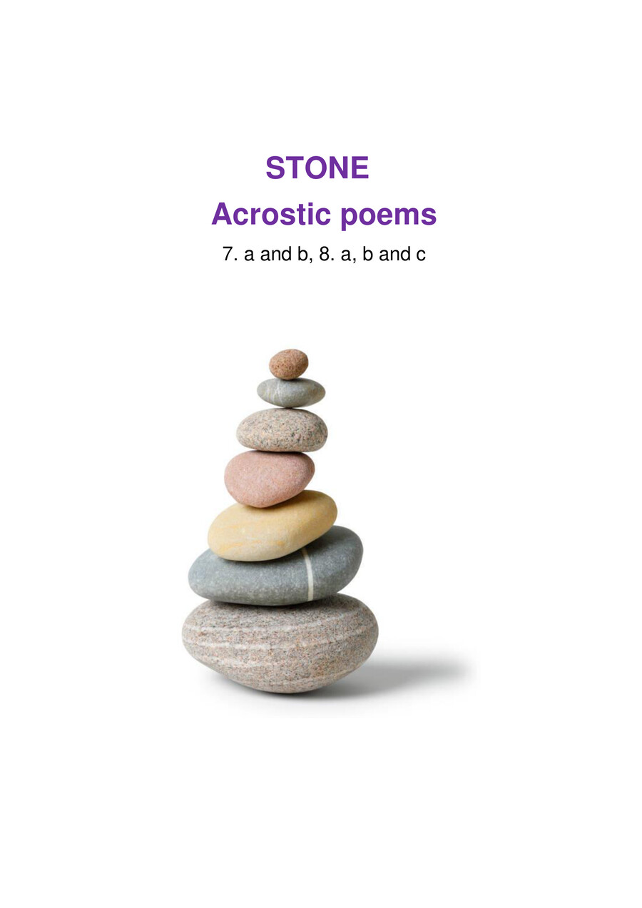 STONE acrostic poems by Nina Čalić - Flipsnack