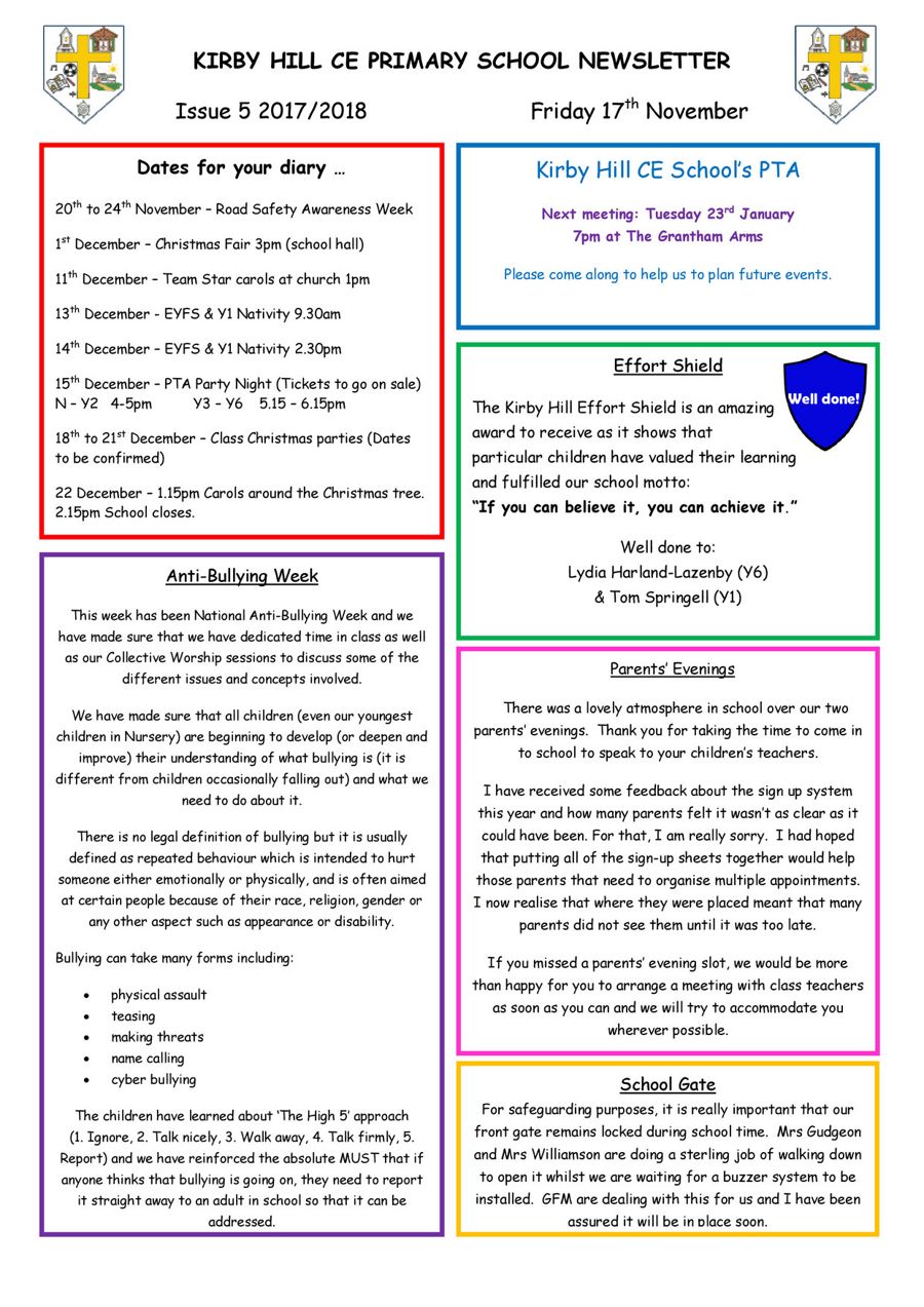 School_Newsletter_17th_November_2017 by khpnewsletter - Flipsnack