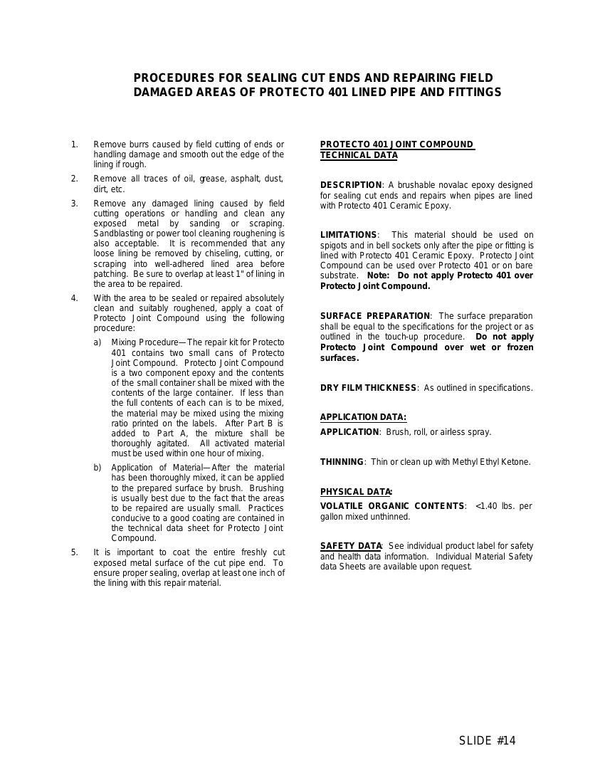 Protecto 401 Field Repair Precedures by Intermark Group - Flipsnack