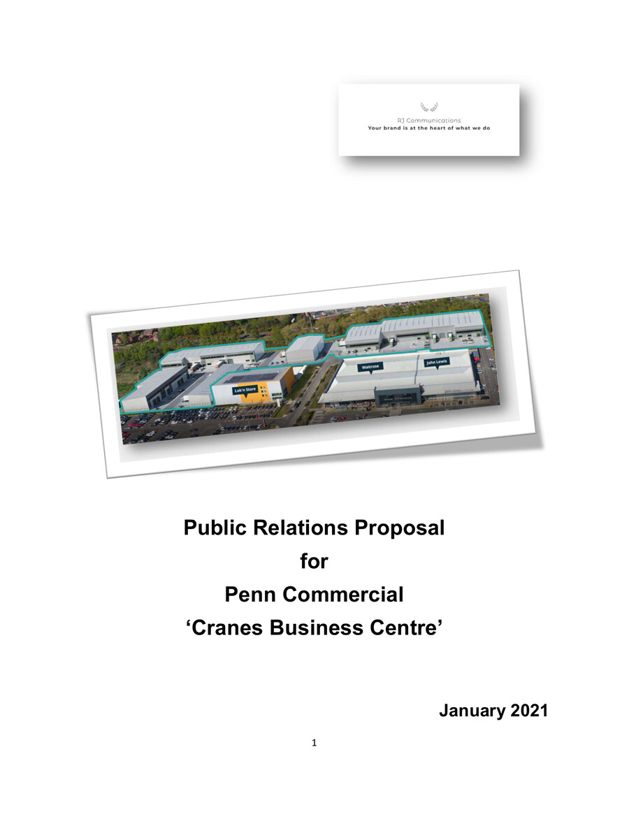 RJ Communications PR Proposal for Cranes Business Centre by Rachael ...