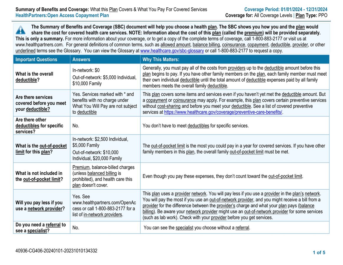 HealthPartners Open Access $25 Copay Plan by NFP - Flipsnack