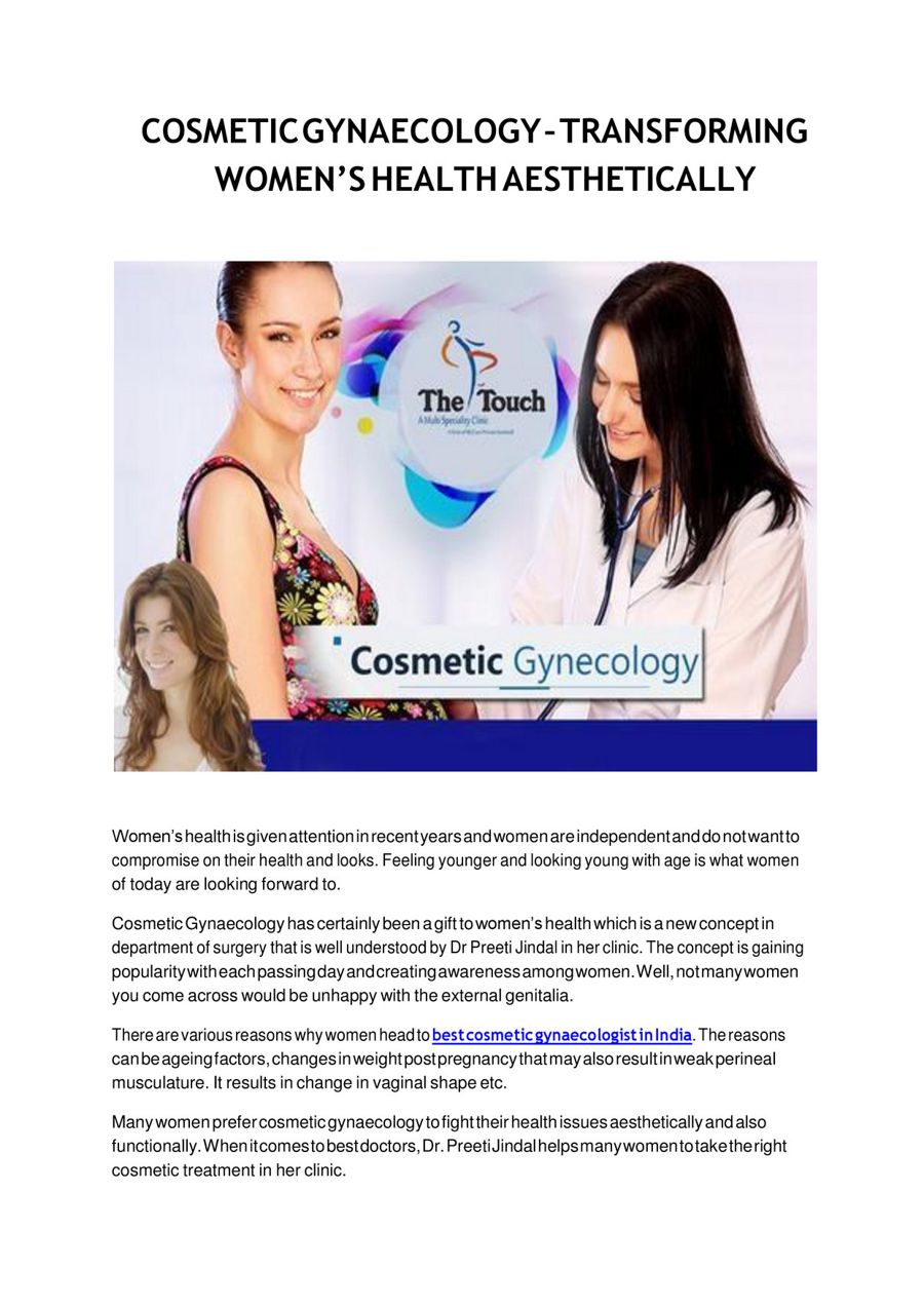 COSMETIC GYNAECOLOGY – TRANSFORMING WOMEN’S HEALTH AESTHETIC by The ...
