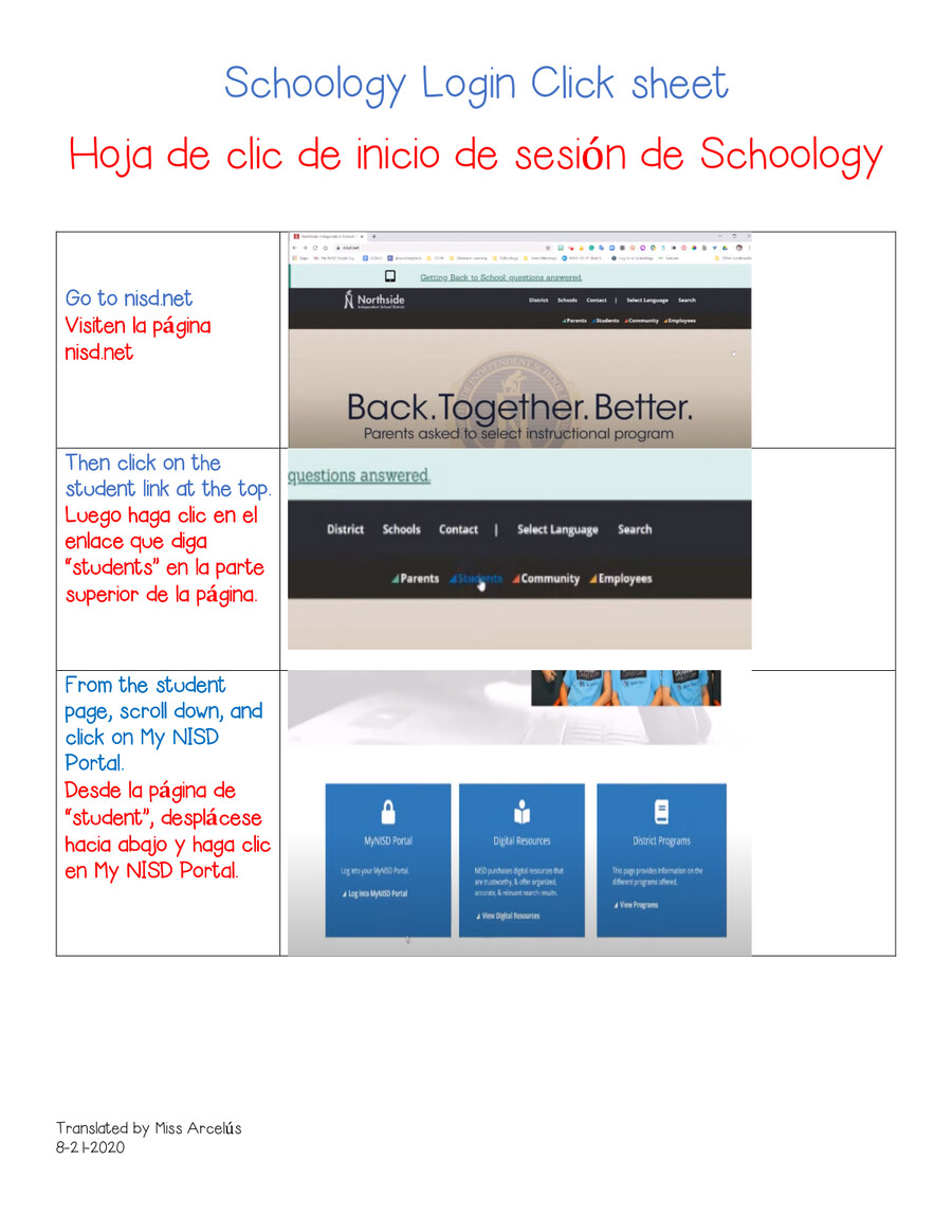 Student Schoology Click Sheet by Izabel Hernandez - Flipsnack