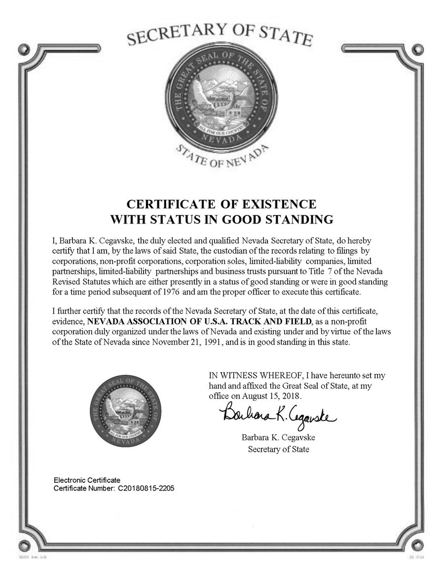 2018 Certificate of Good Standing by sarah.linehan - Flipsnack