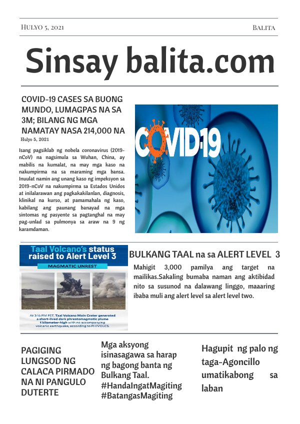 balita pahayagan by christel kaye angulo - Flipsnack