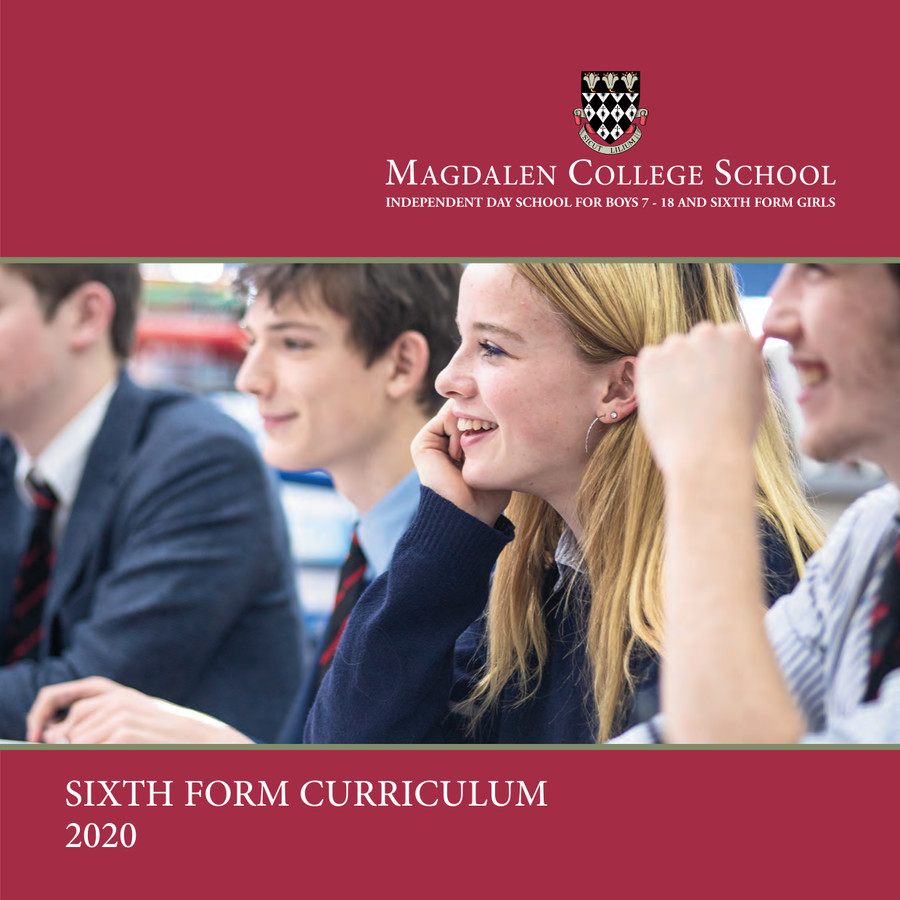 Sixth Form Curriculum Booklet 2020 by MCS - Flipsnack