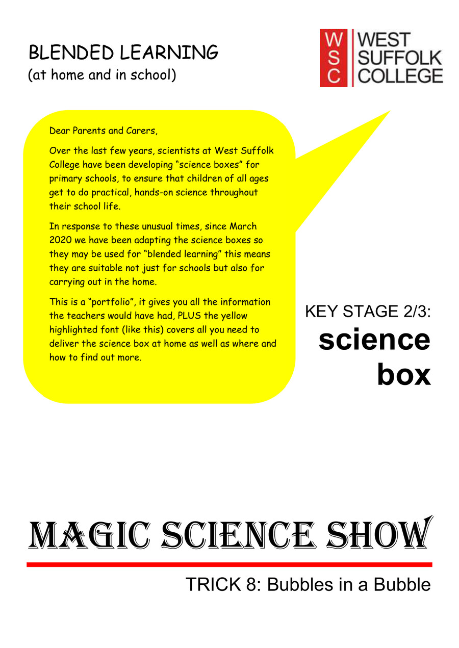 KS2&3 Magic Science Trick 8 Making a bubble in a bubble in a by Eastern ...