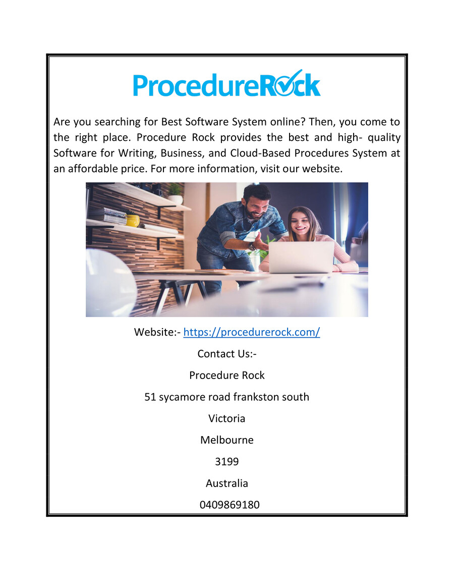 Business Procedures Software | Procedure Rock by Procedure Rock - Flipsnack