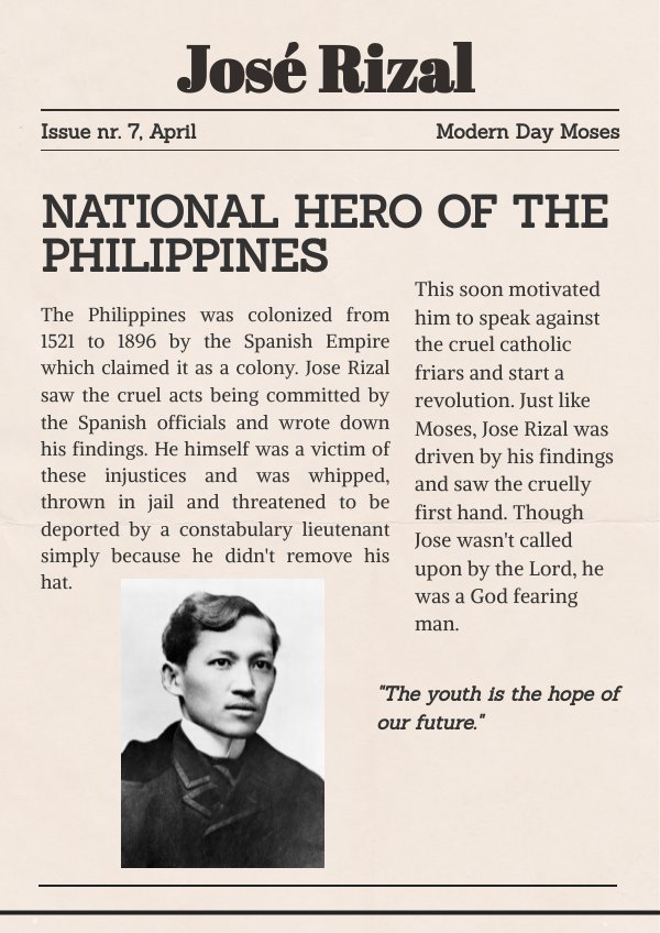 Jose Rizal- Modern Day Moses by Jigi - Flipsnack