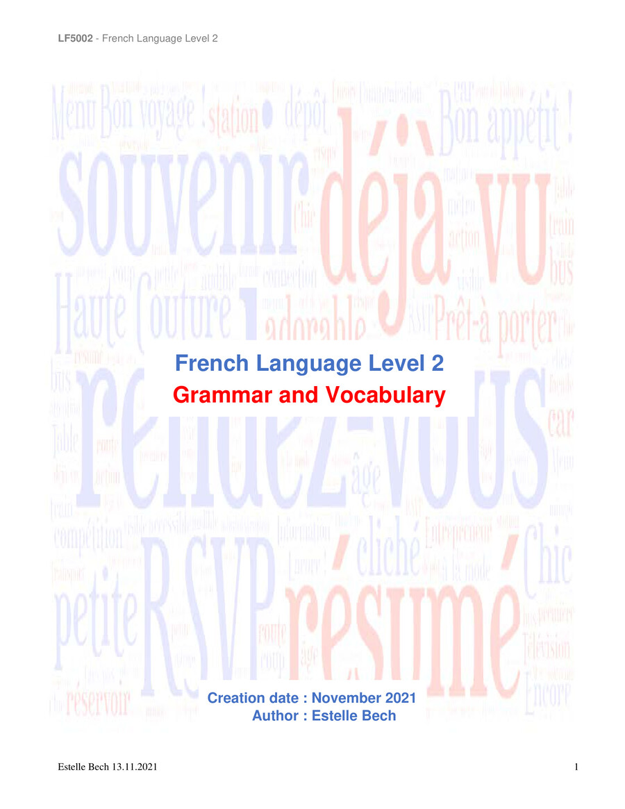 LF5002 French Level 2 by NTU