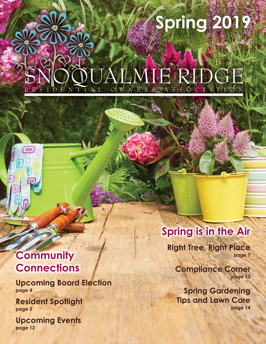 Snoqualmie Ridge ROA 2019 Spring Newsletter by ridgeroa - Flipsnack