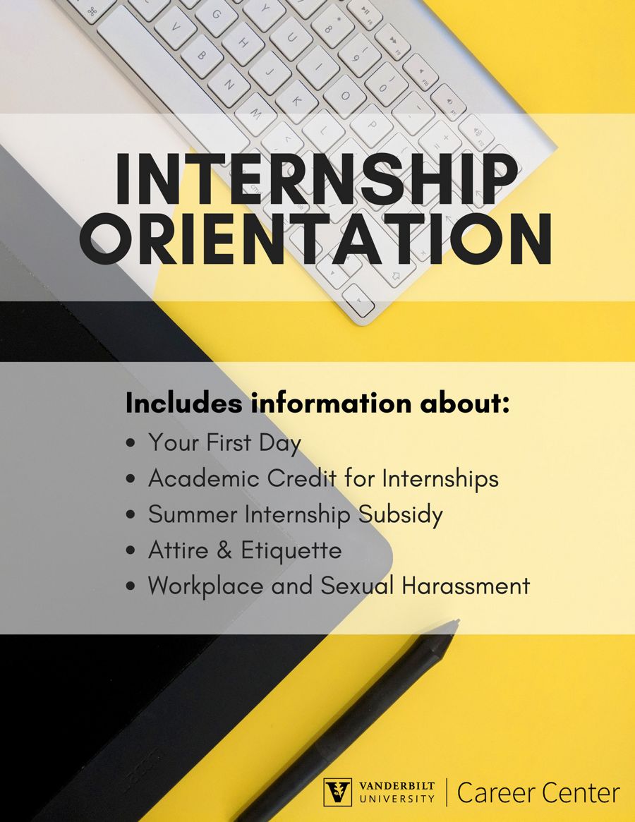 Internship Orientation by vanderbiltuniversity - Flipsnack