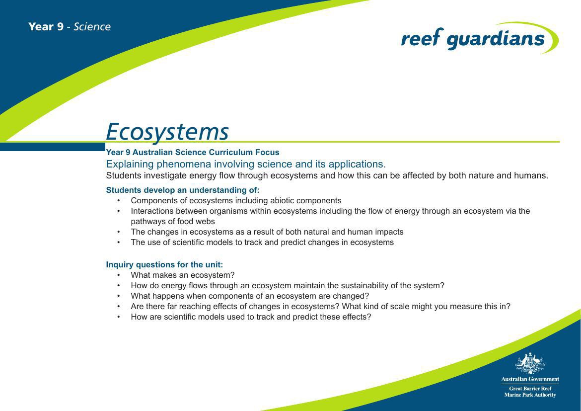 Year-9-Science-Ecosystems-For EDUC5514 by Sam Herrmann - Flipsnack