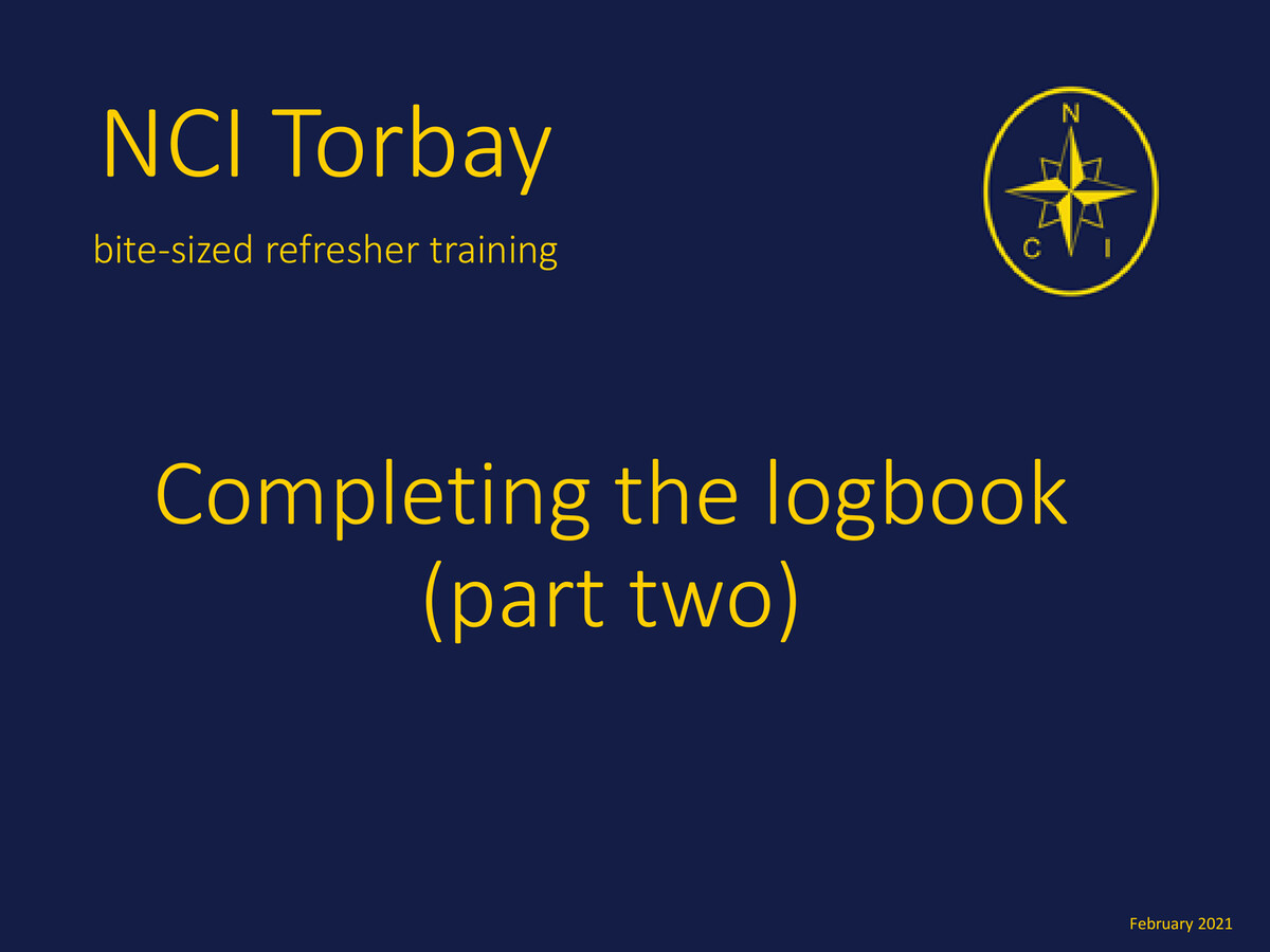 Completing the logbook (part two) by Chris Hill - Flipsnack