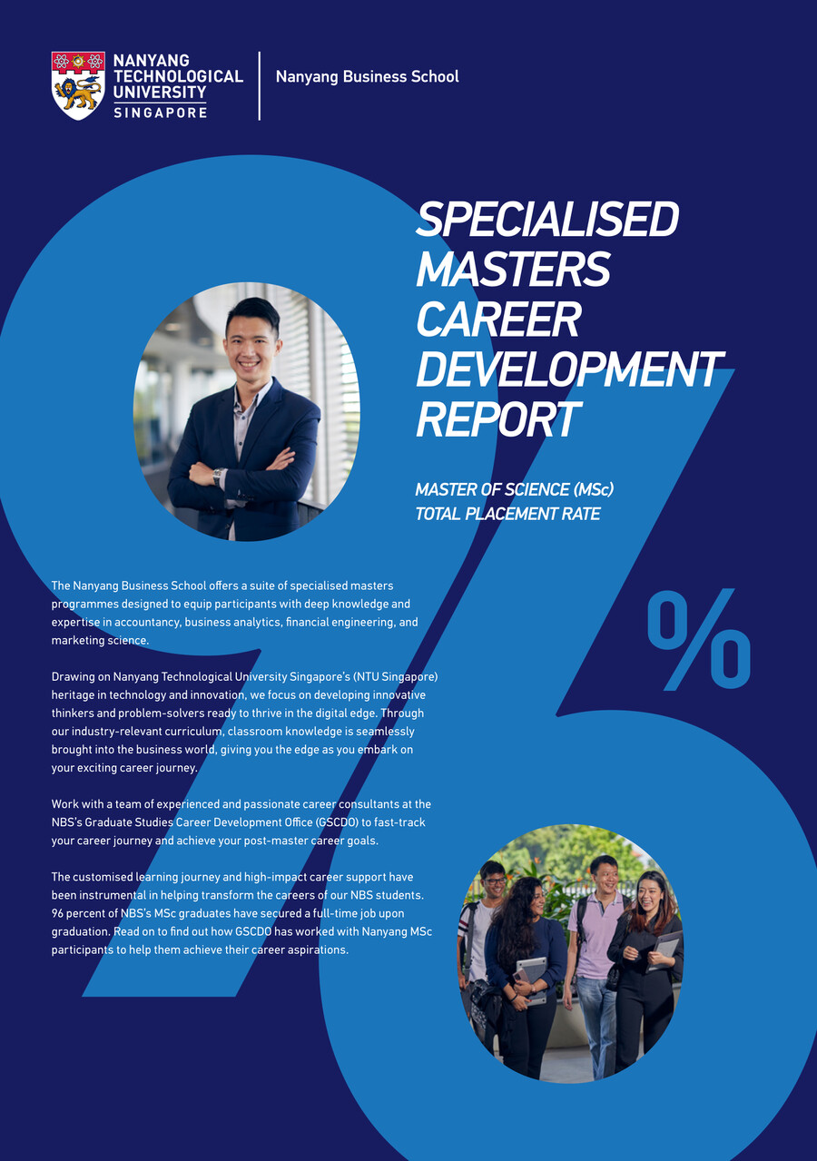 Specialised Masters Career Development Report by NTU