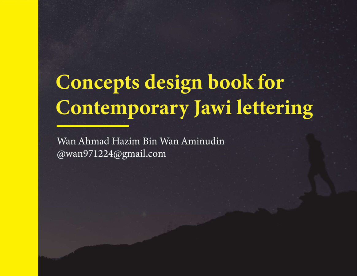 Concept design book for Contemporary Jawi Lettering by Wan Hzm - Flipsnack