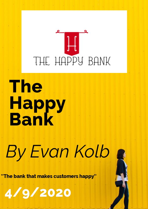 Evan Kolb, Create a Bank project by Evan - Flipsnack