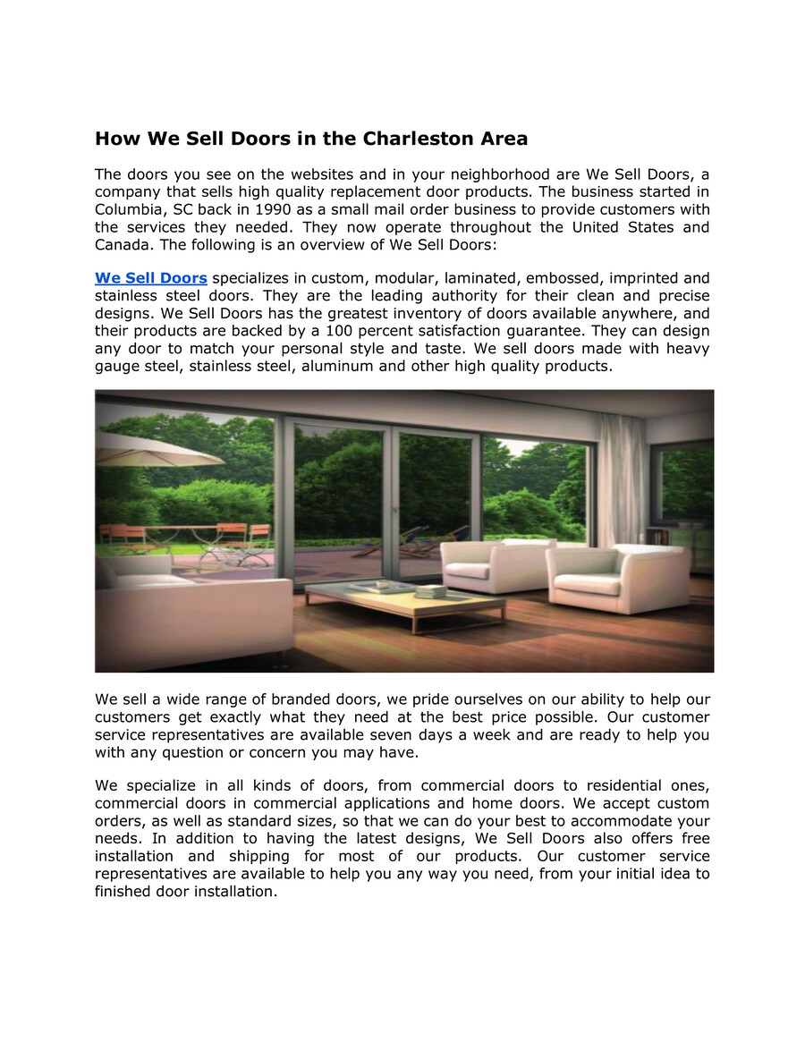 We Sell Doors by We Sell Doors - Flipsnack