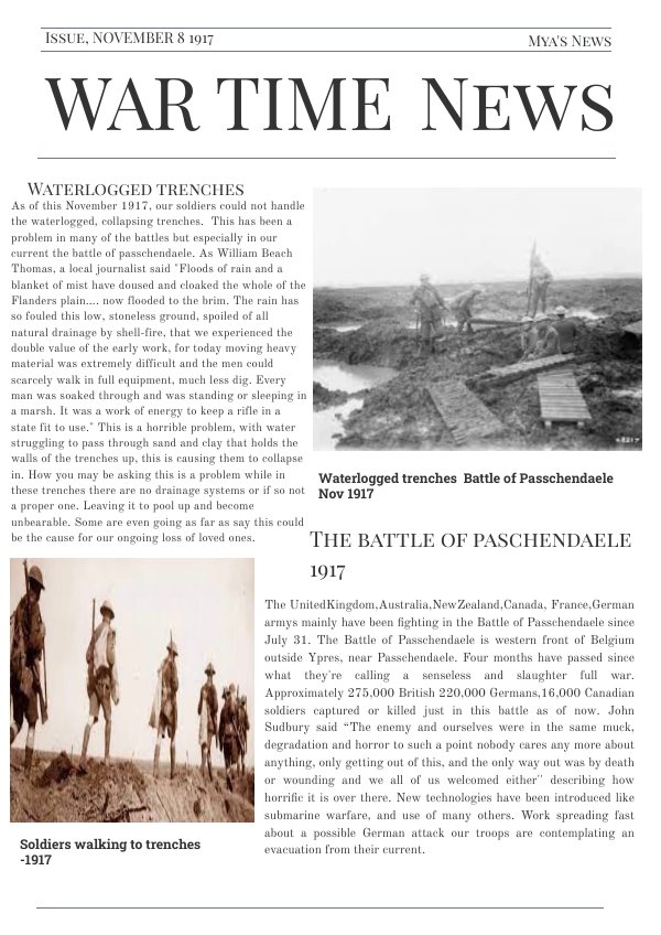 History Newspaper Assignment by mya kotowick - Flipsnack